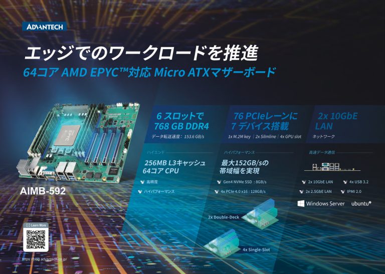 AMD EPYC™ 7003シリーズプロセッサ対応の産業用マザーボード「AIMB-592」 - アドバンテック株式会社トピックス | アドバンテック株式会社